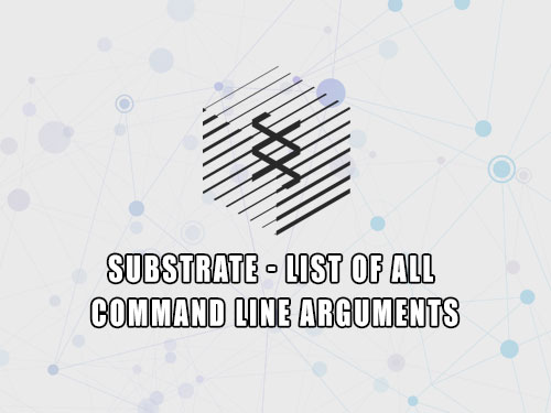 Substrate List Of Command Line Arguments Options And Flags 3526